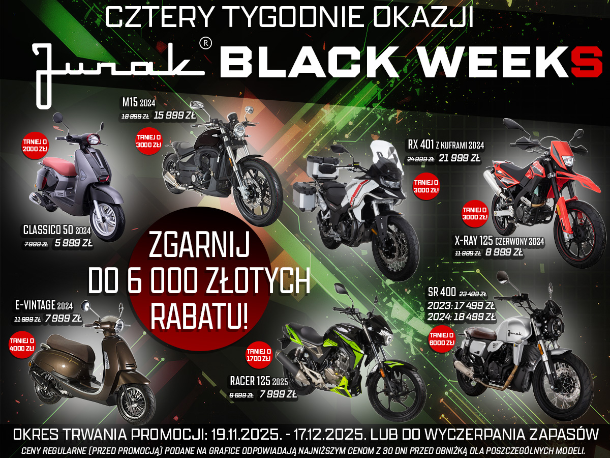 Cztery tygodnie okazji! Junak Black Weeks! | Jednoślad.pl